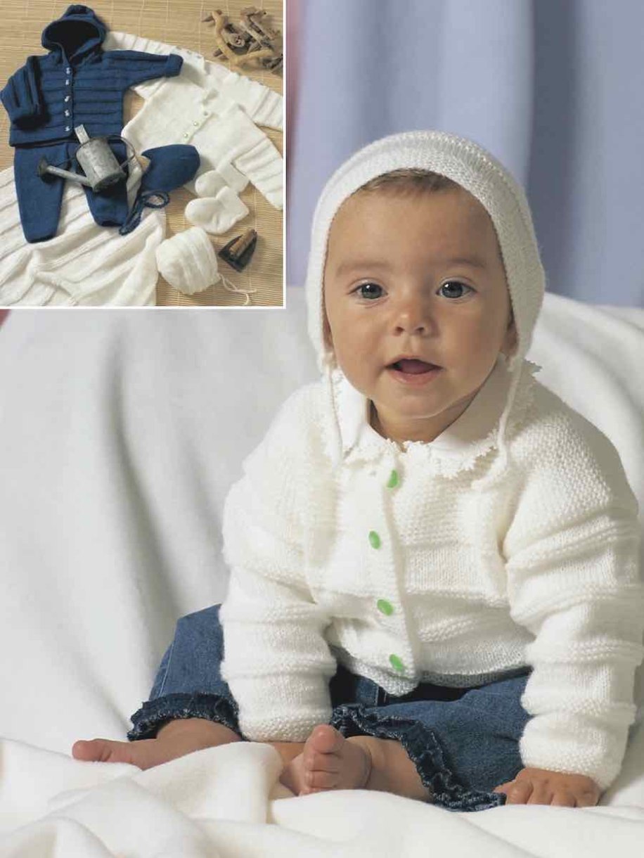 Jacka, jumper, kofta, byxa, mössa, hjälm, sockor och filt